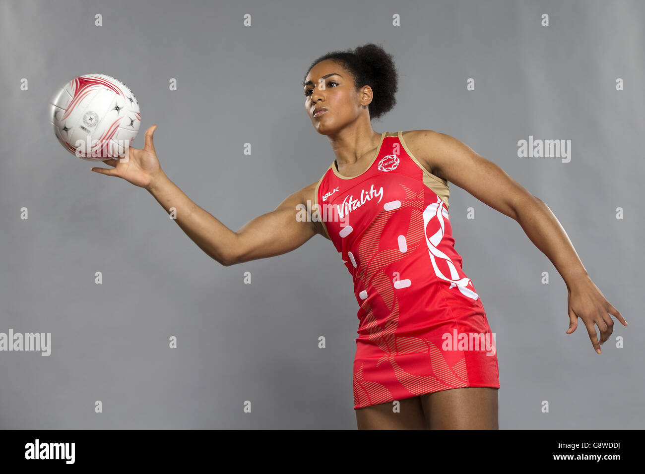 England Netball Squad Photoshoot - Loughborough University Stock Photo ...