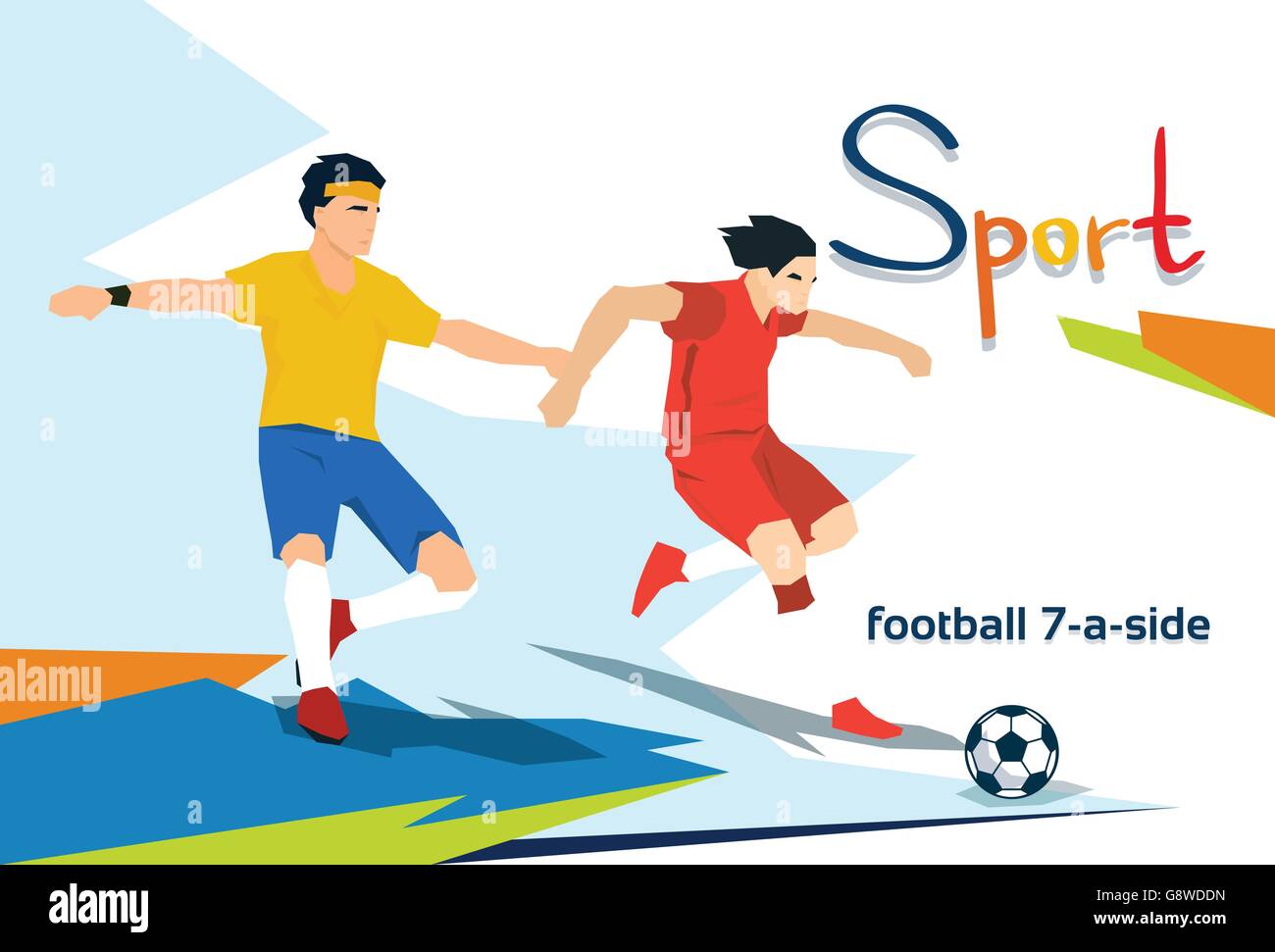 Disabled Athlete Play Football Sport Competition Stock Vector Image ...