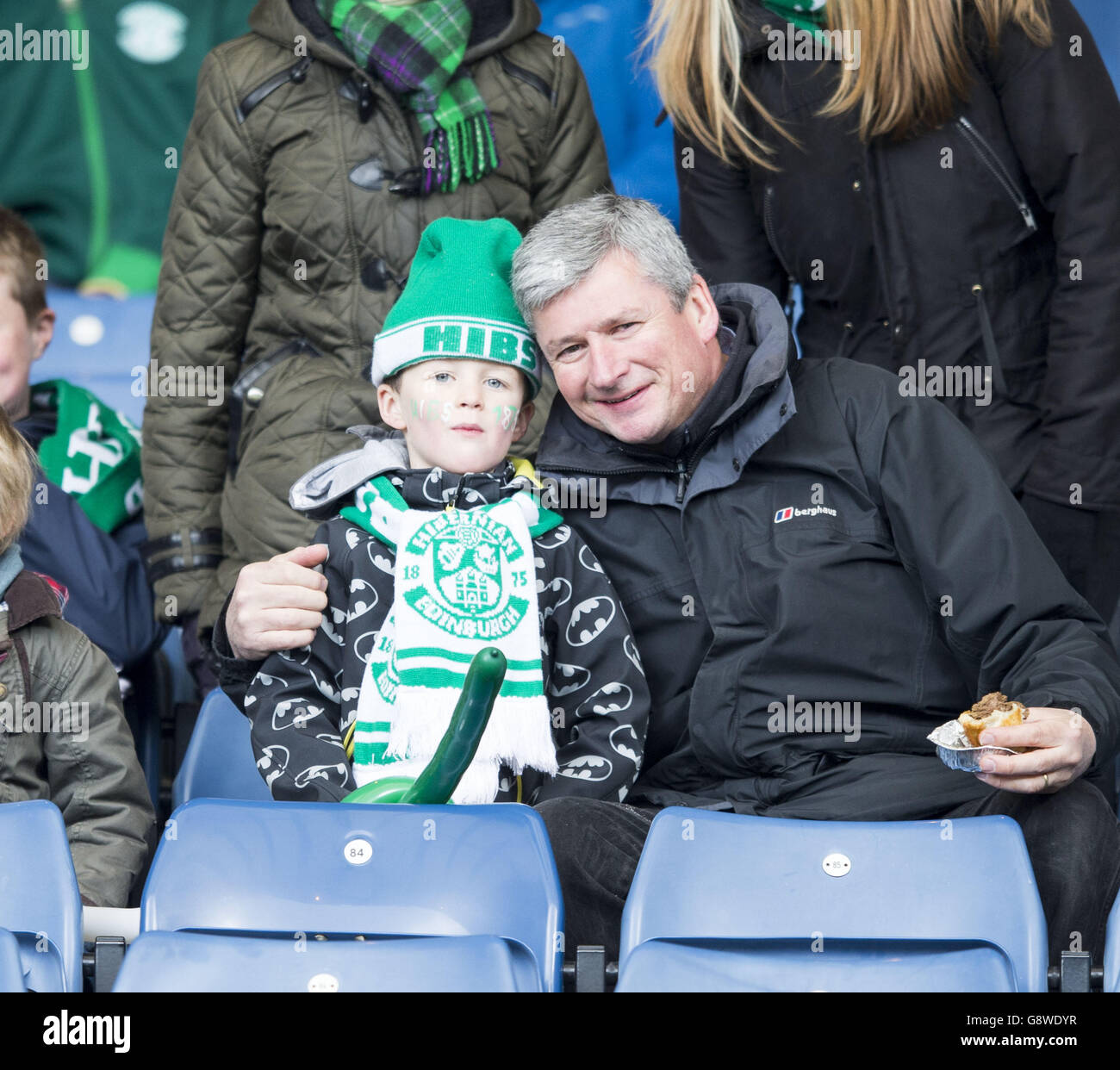 Hibernian fans during the scottish cup final at hampden park hi-res ...