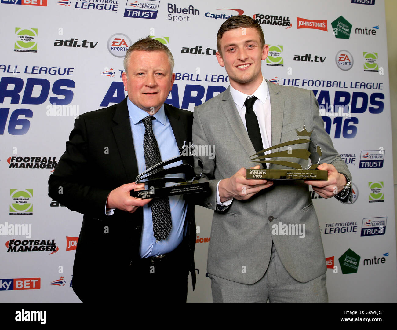Northampton Town goalkeeper Adam Smith and Northampton Town Manager ...