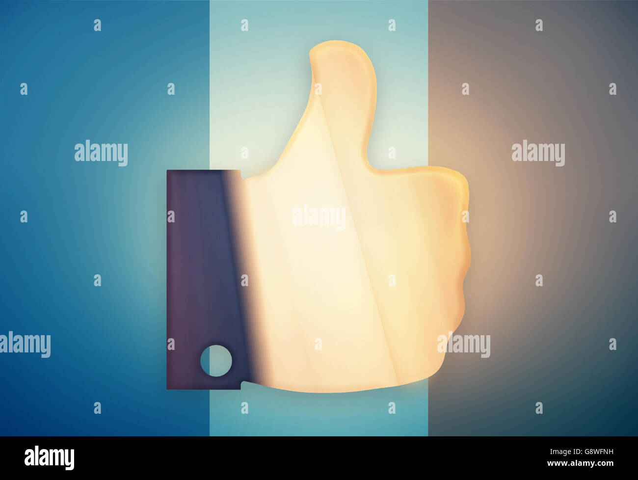 France French Flag Background Thumbs Up Stock Photo - Alamy