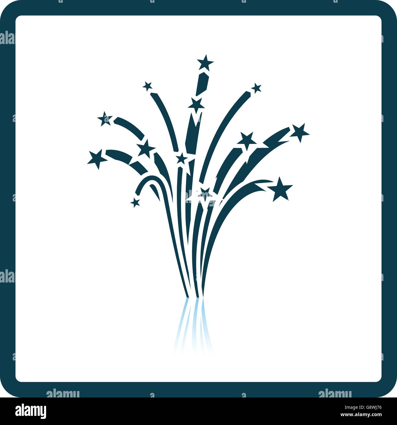 Fireworks icon. Shadow reflection design. Vector illustration Stock ...