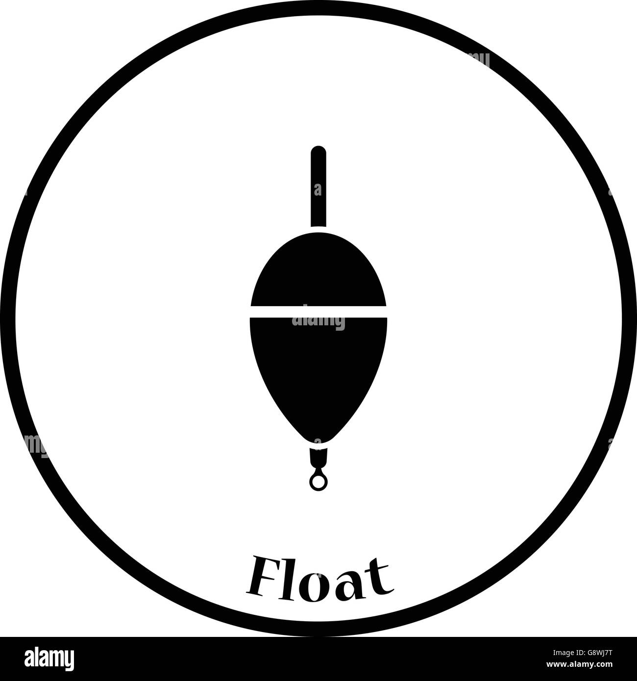 Icon of float . Thin circle design. Vector illustration Stock Vector ...