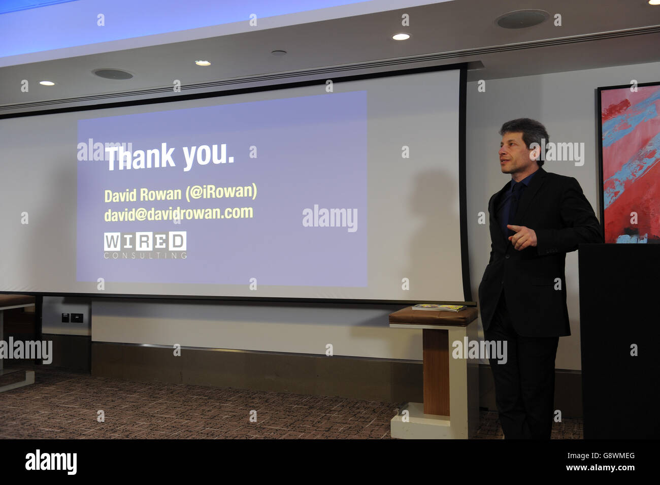 David Rowan, Editor of Wired Magazine, European Alliance of News ...