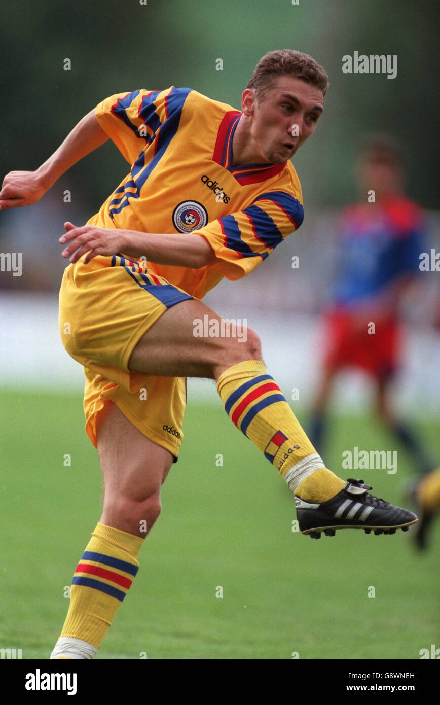 Dennis serban of romania shoots for goal hi-res stock photography and ...