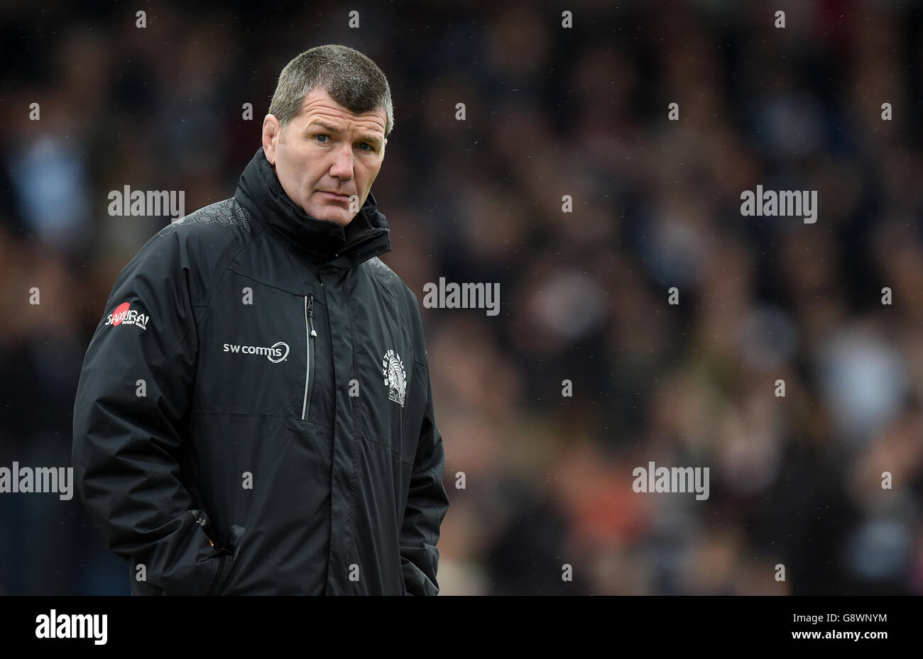 Exeter Chiefs head coach Rob Baxter before the Aviva Premiership match ...