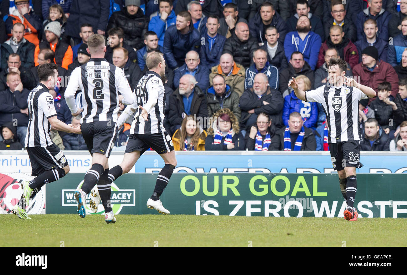 St Mirren's Calum Gallagher celebrates scoring his sides opening goal ...