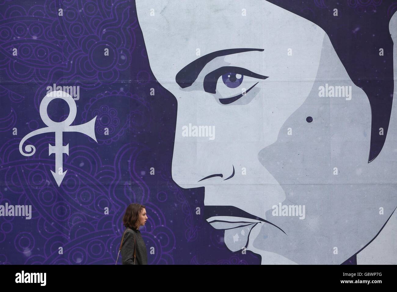 Mural in memory of prince hi-res stock photography and images - Alamy