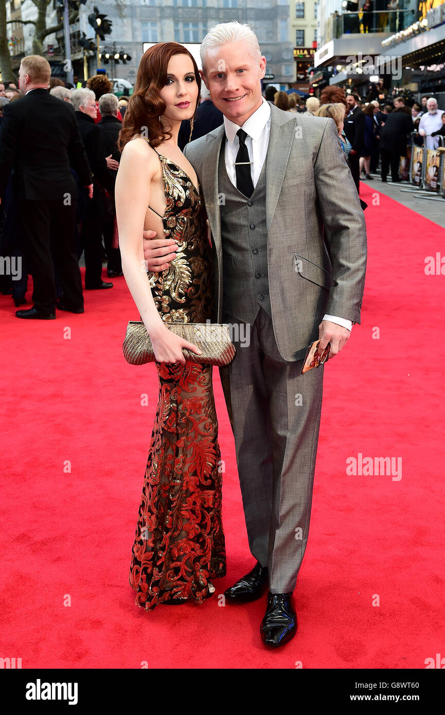 Rhydian Roberts and guest attending the Florence Foster Jenkins World ...