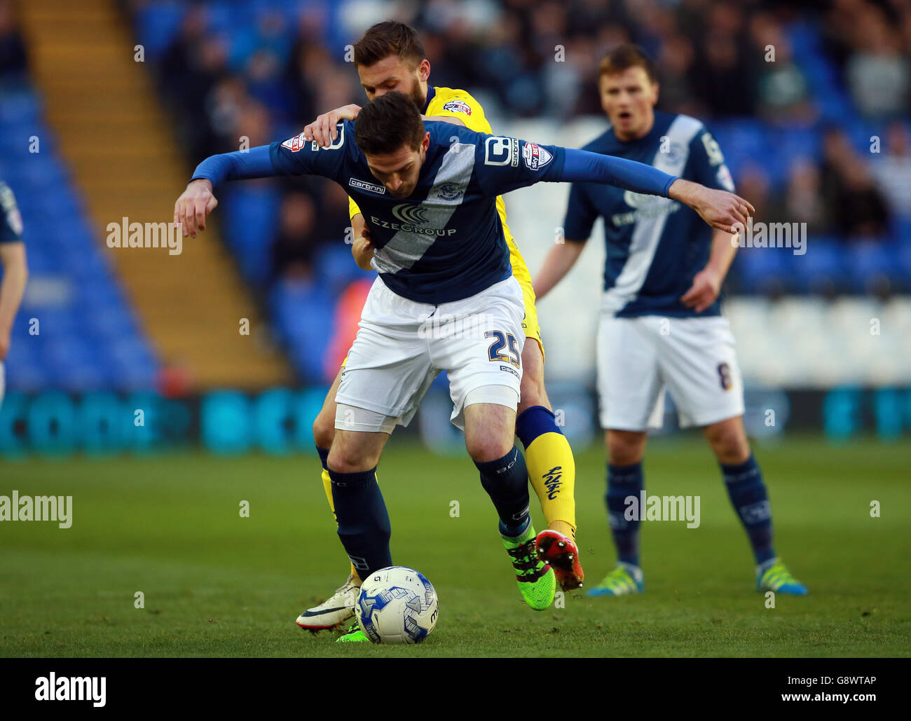 Birmingham citys kyle lafferty front and leeds uniteds stuart dallas hi ...