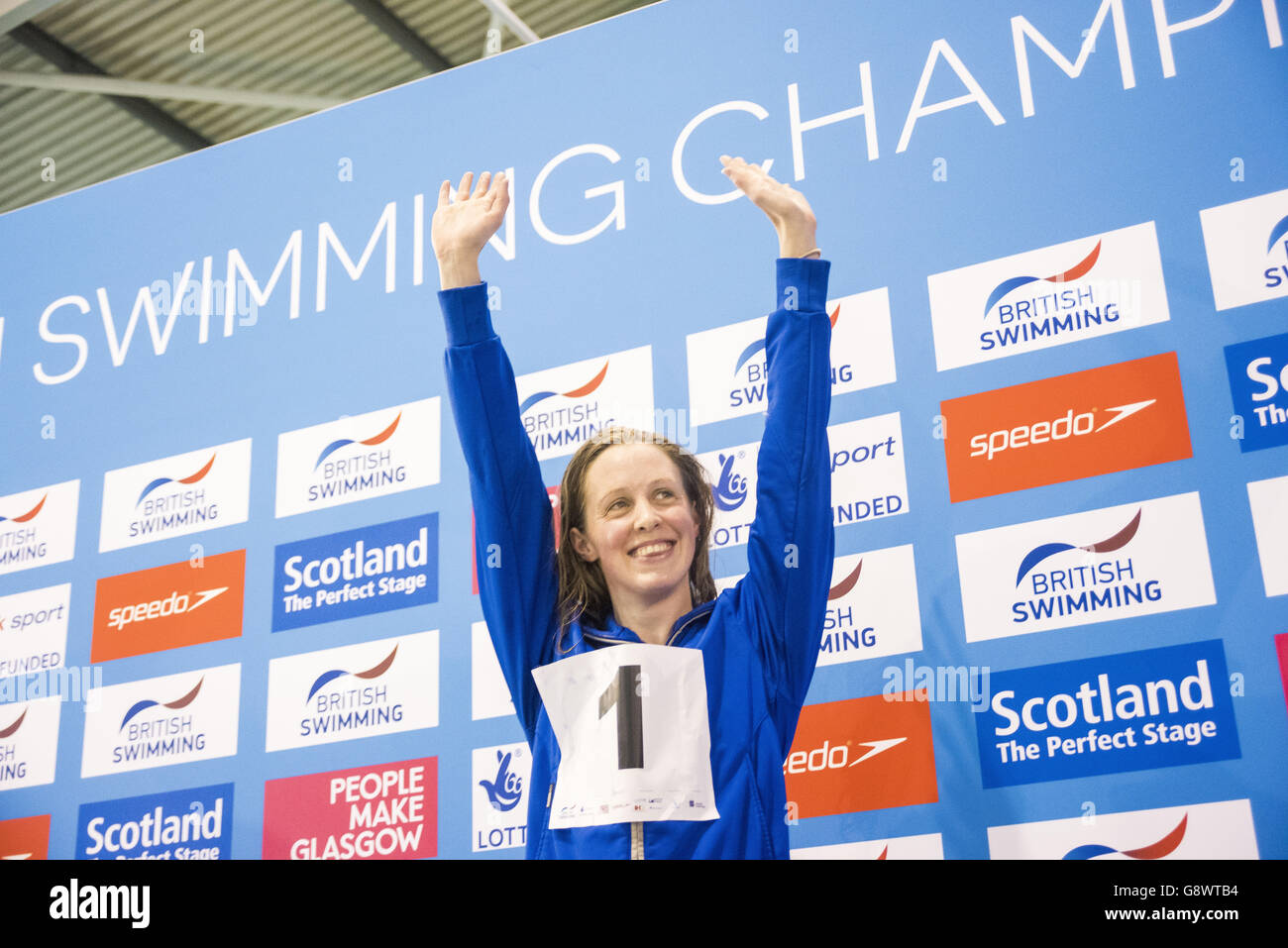Hannah Miley celebrates after winning gold in the Women's Open 400m IM ...