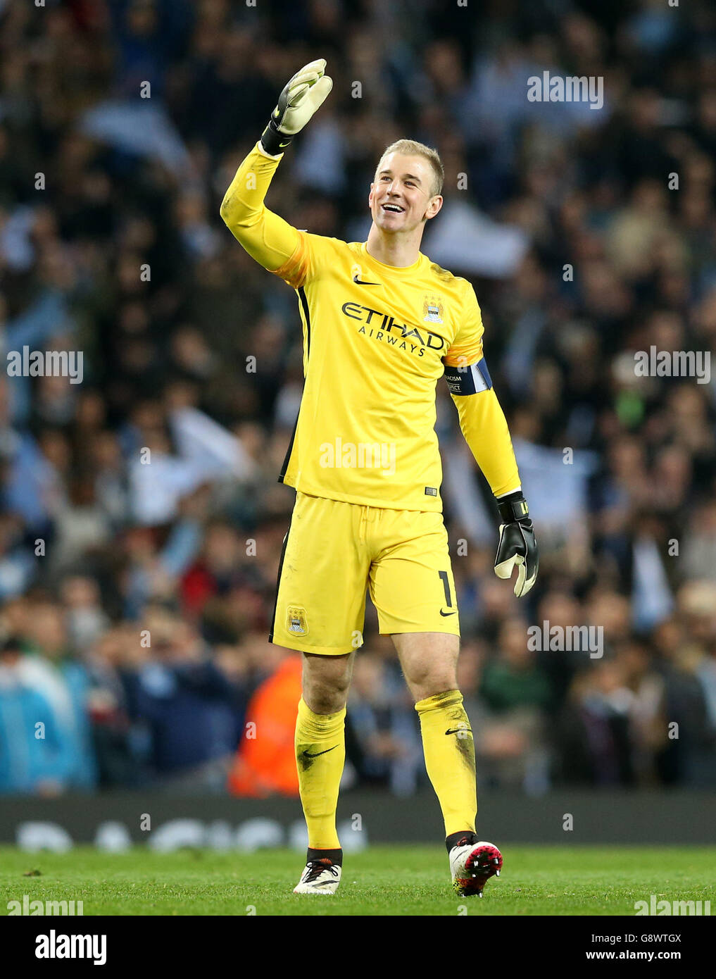 Manchester City goalkeeper Joe Hart celebrates victory after the final ...