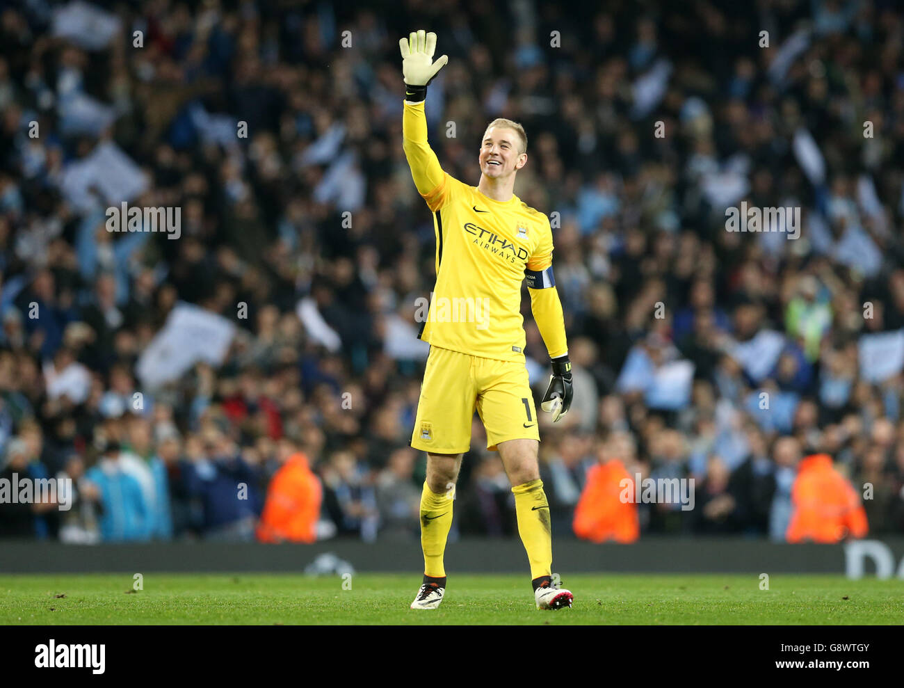 Manchester City goalkeeper Joe Hart celebrates victory after the final ...