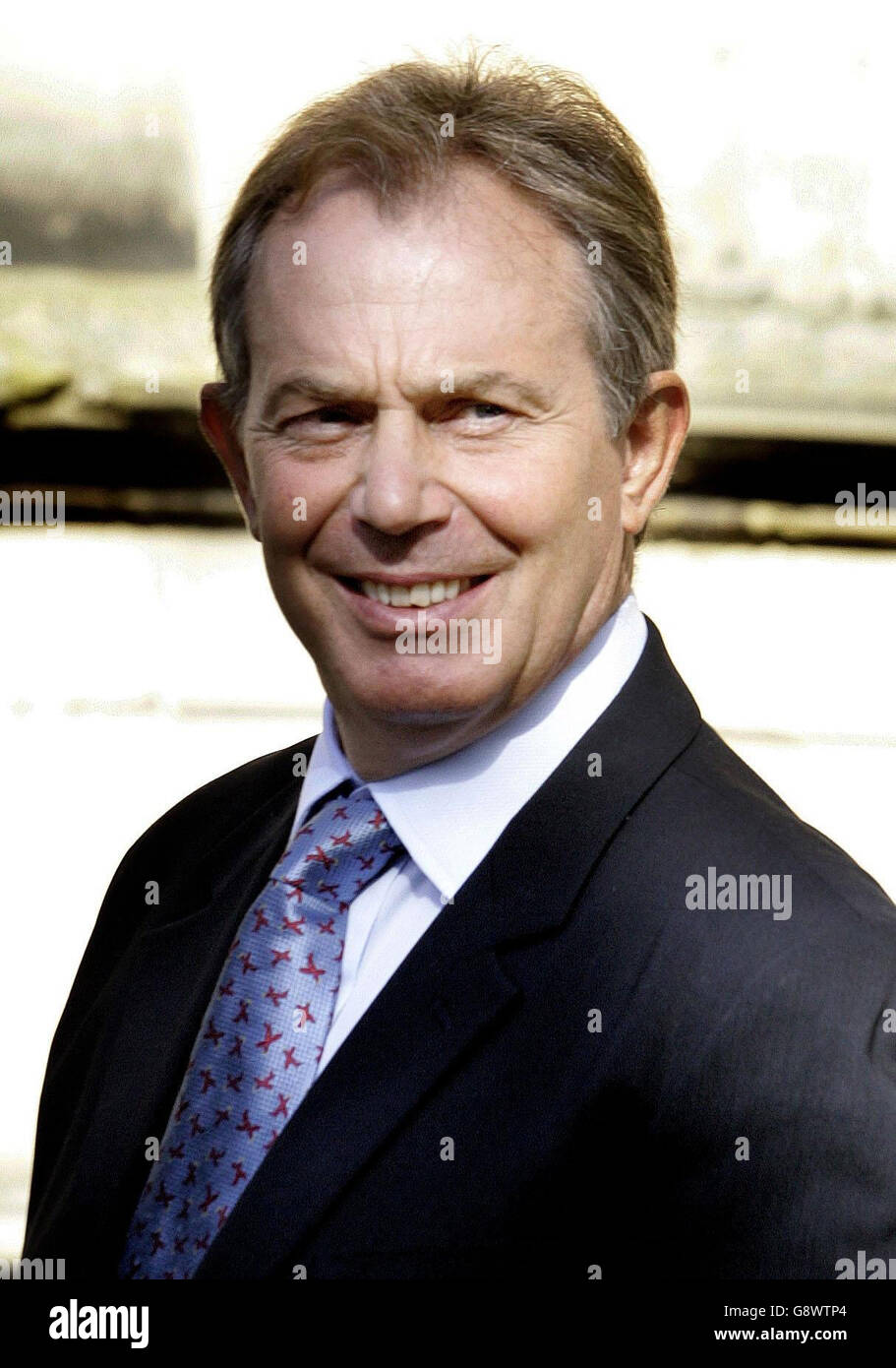 British Prime Minister Tony Blair leaves All Saints Church, The Drive ...