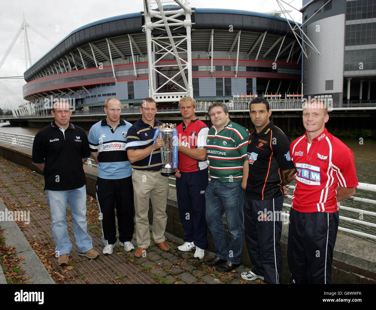 (Left to right) Barry Williams (Ospreys), Tom Shankiln (Cardiff Blues ...