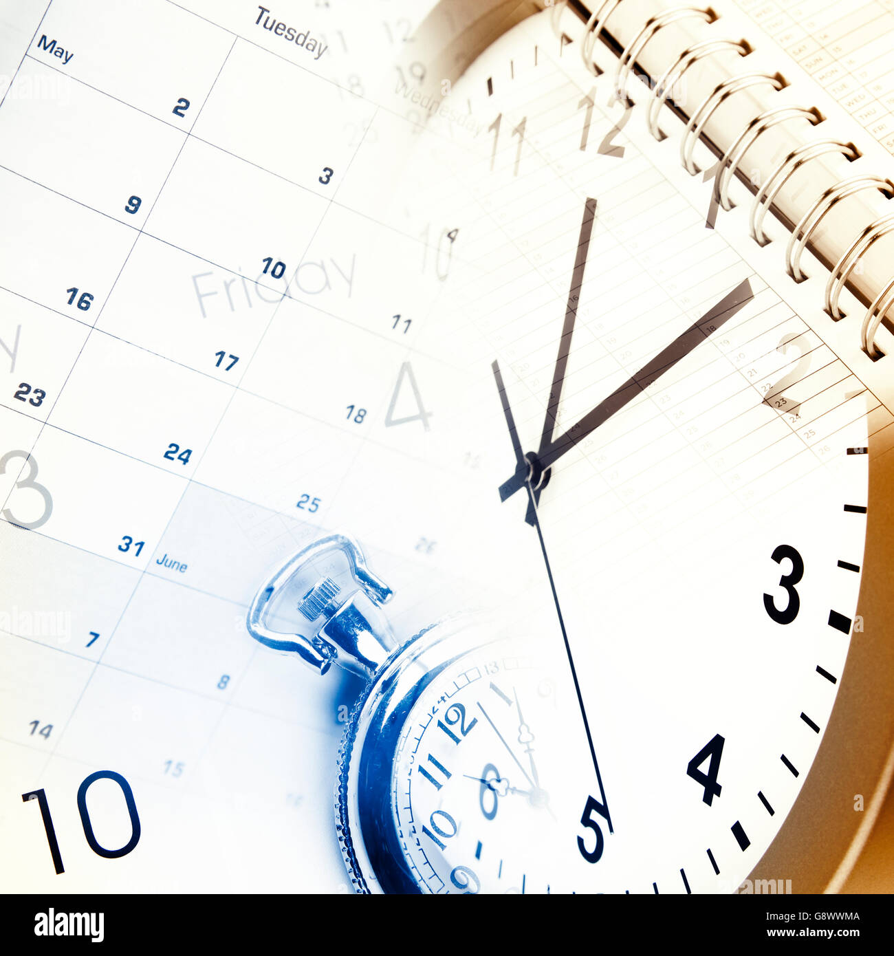 Calendar clocks hi-res stock photography and images - Alamy