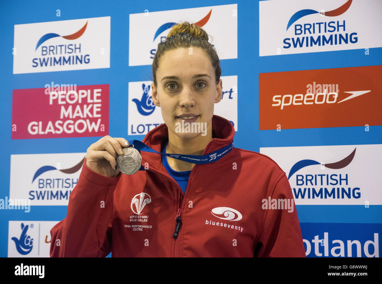 Alys Thomas wins silver in the Women's open 200m Butterfly final during ...