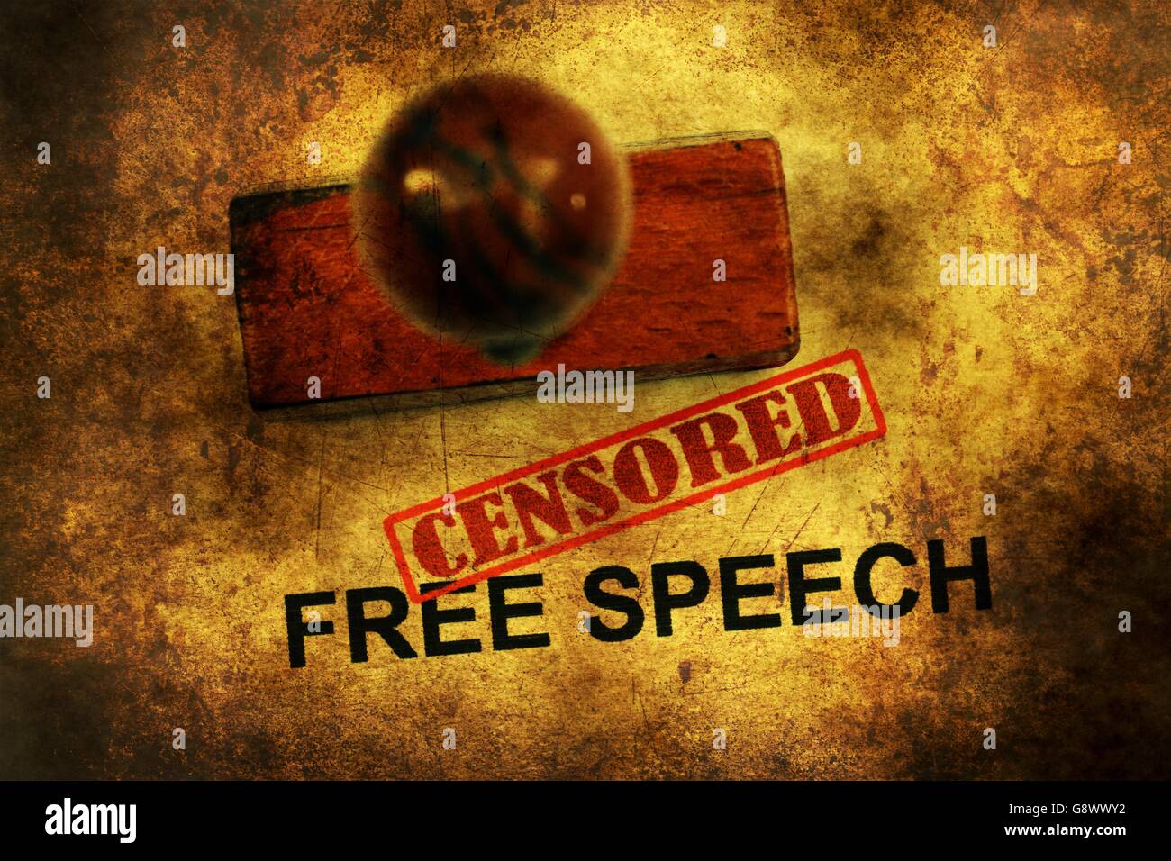 Free speech censored Stock Photo - Alamy
