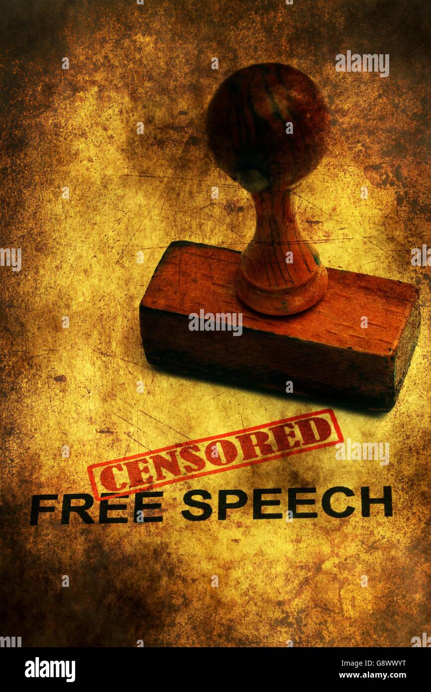 Free speech censored Stock Photo - Alamy