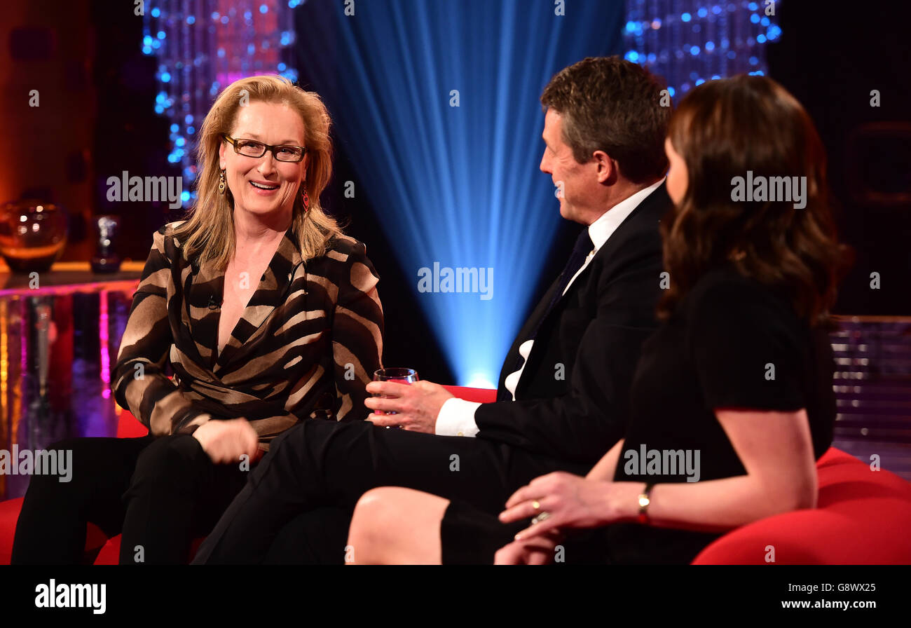 (from the left) Meryl Streep, Hugh Grant and Keeley Hawes during the ...