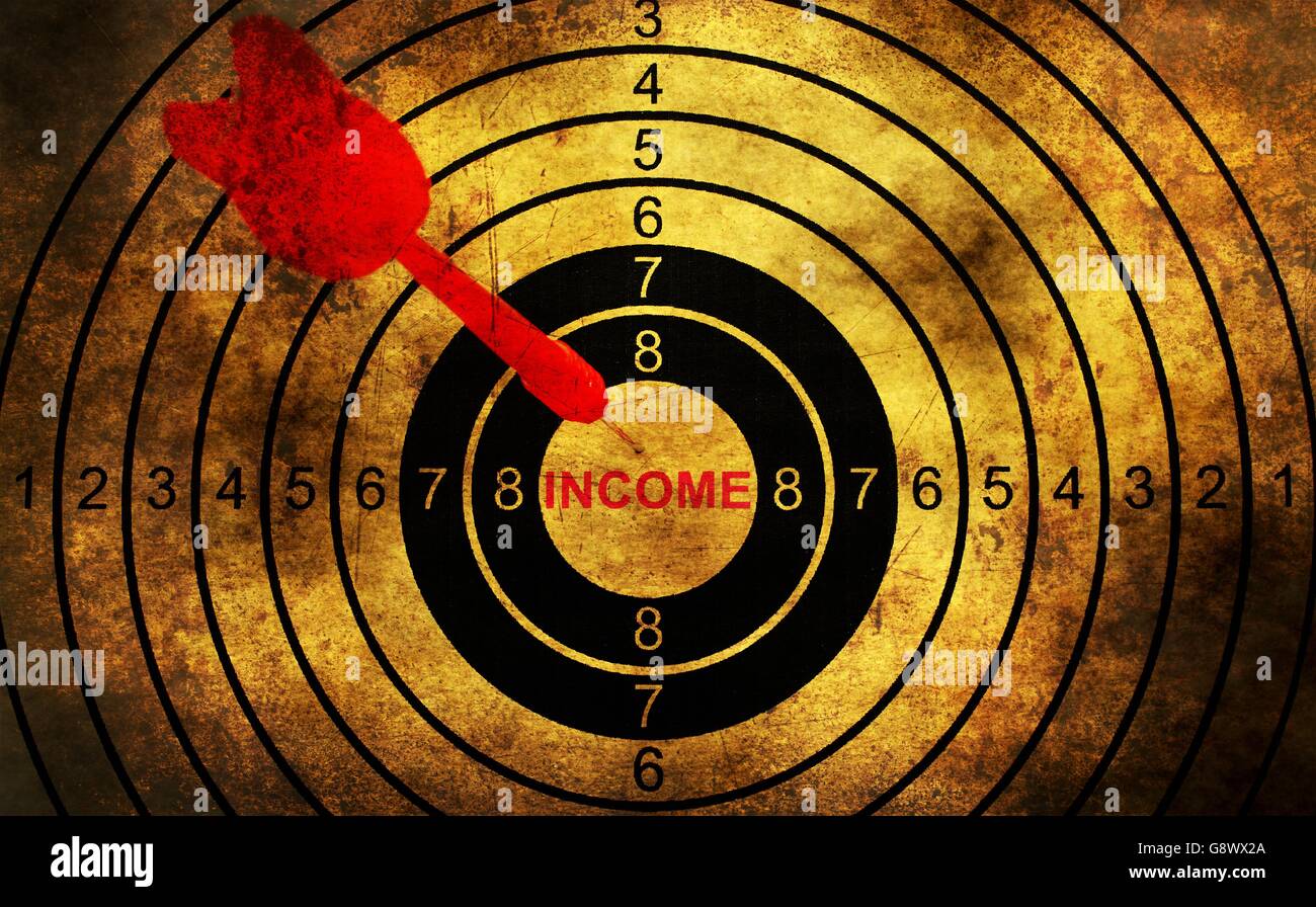 Income target grunge concept Stock Photo - Alamy