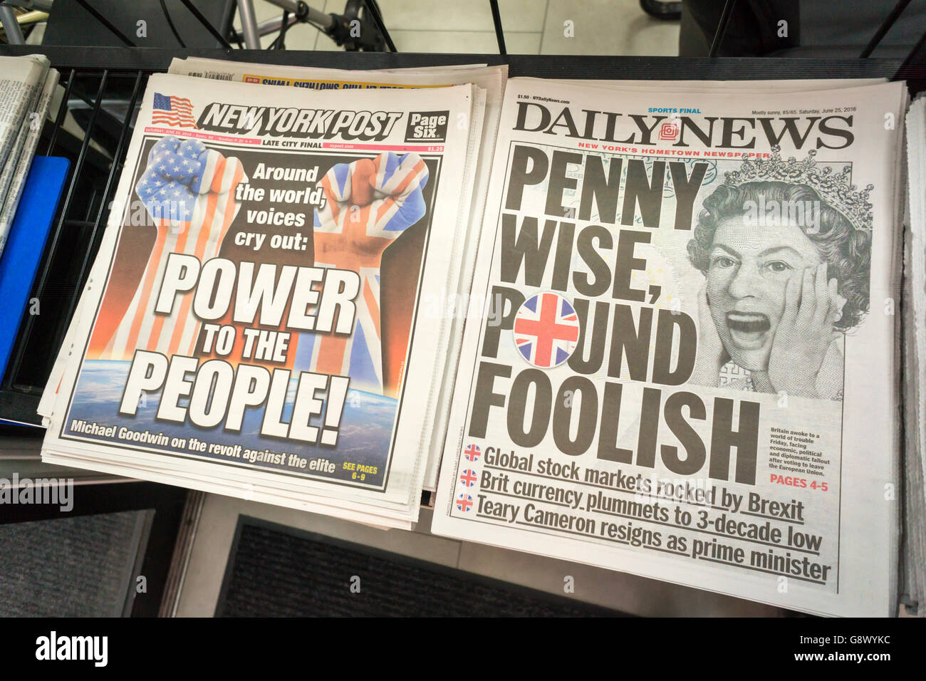Brexit newspapers on newsstand hi-res stock photography and images - Alamy