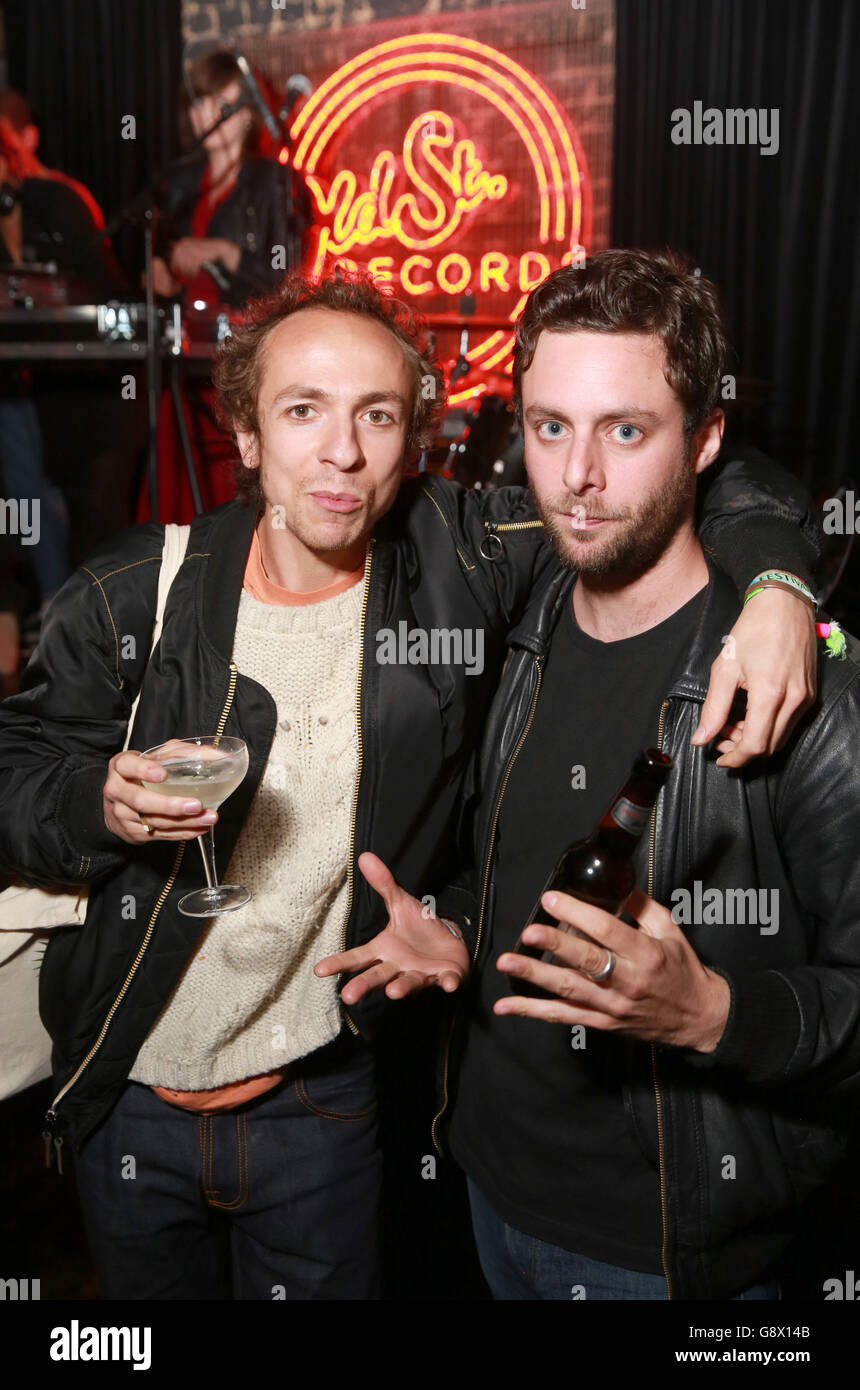 EDITORIAL USE ONLY William Rees (left) from the Mystery Jets and Felix ...