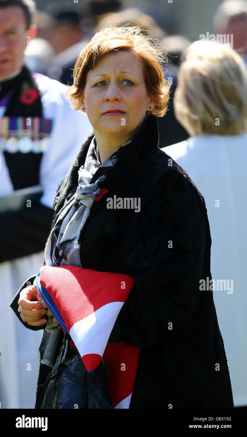 Caroline rowbottom at the funeral of her grandfathers cousin hi-res ...