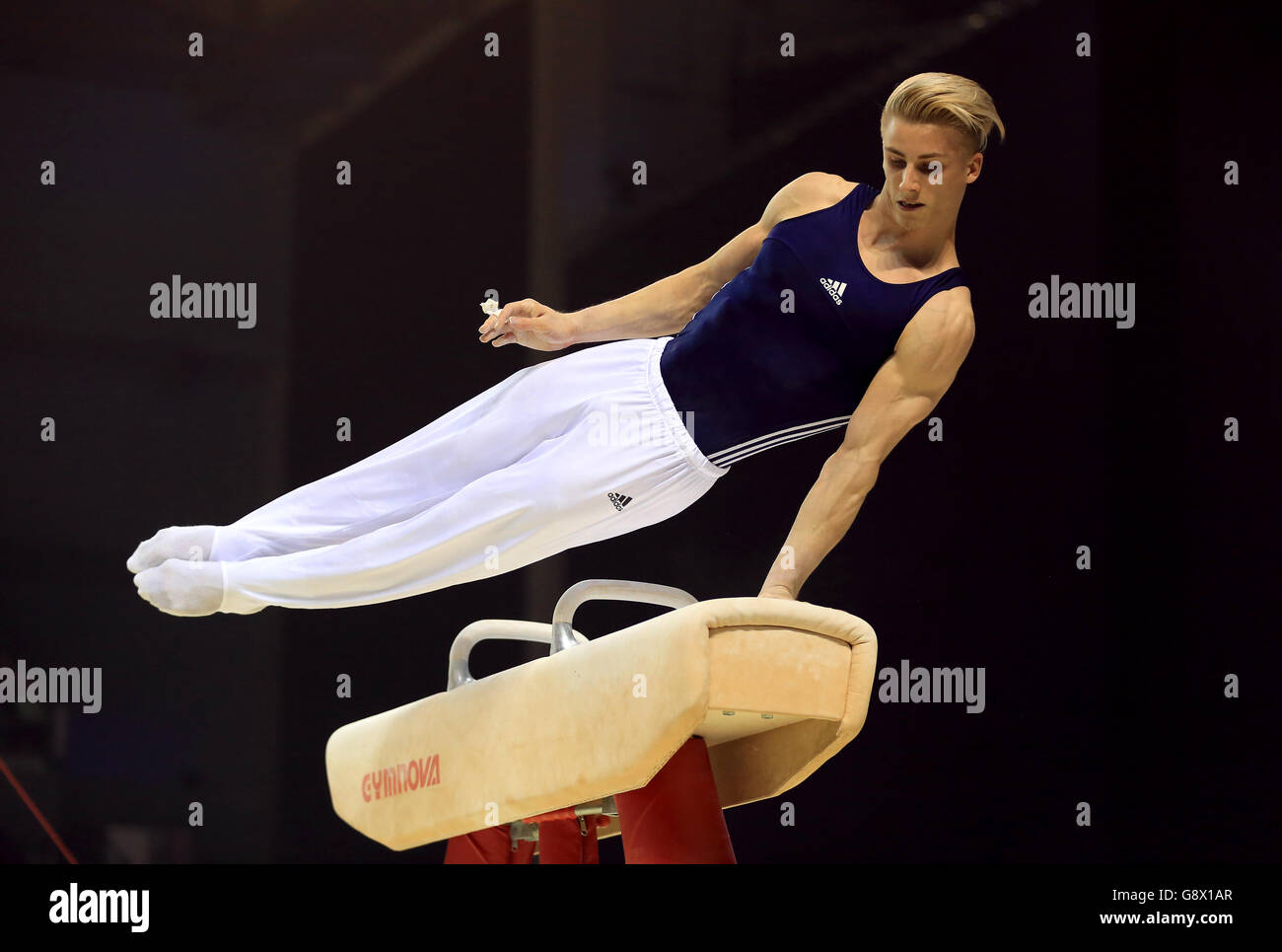 Jay Thompson on the Pommel Horse during the Artistic Gymnastics British ...