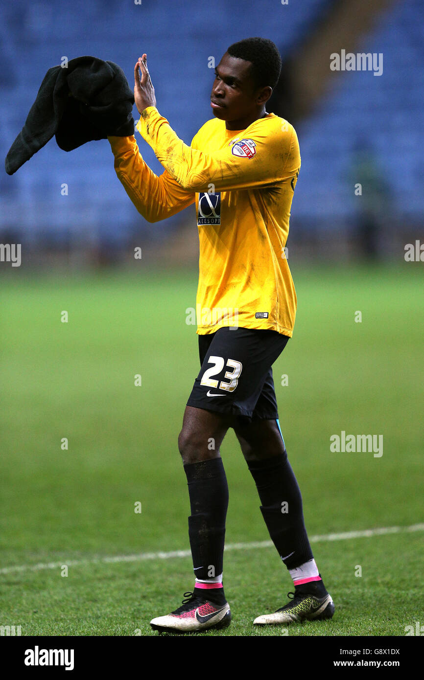 Coventry City goalkeeper Reice Charles-Cook acknowledges the home ...