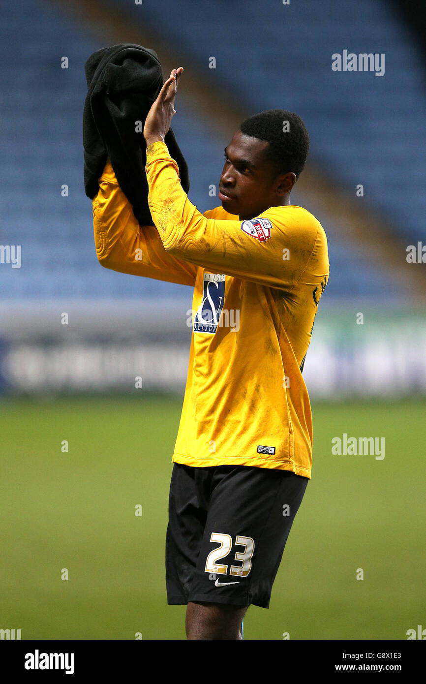 Coventry City goalkeeper Reice Charles-Cook acknowledges the home ...