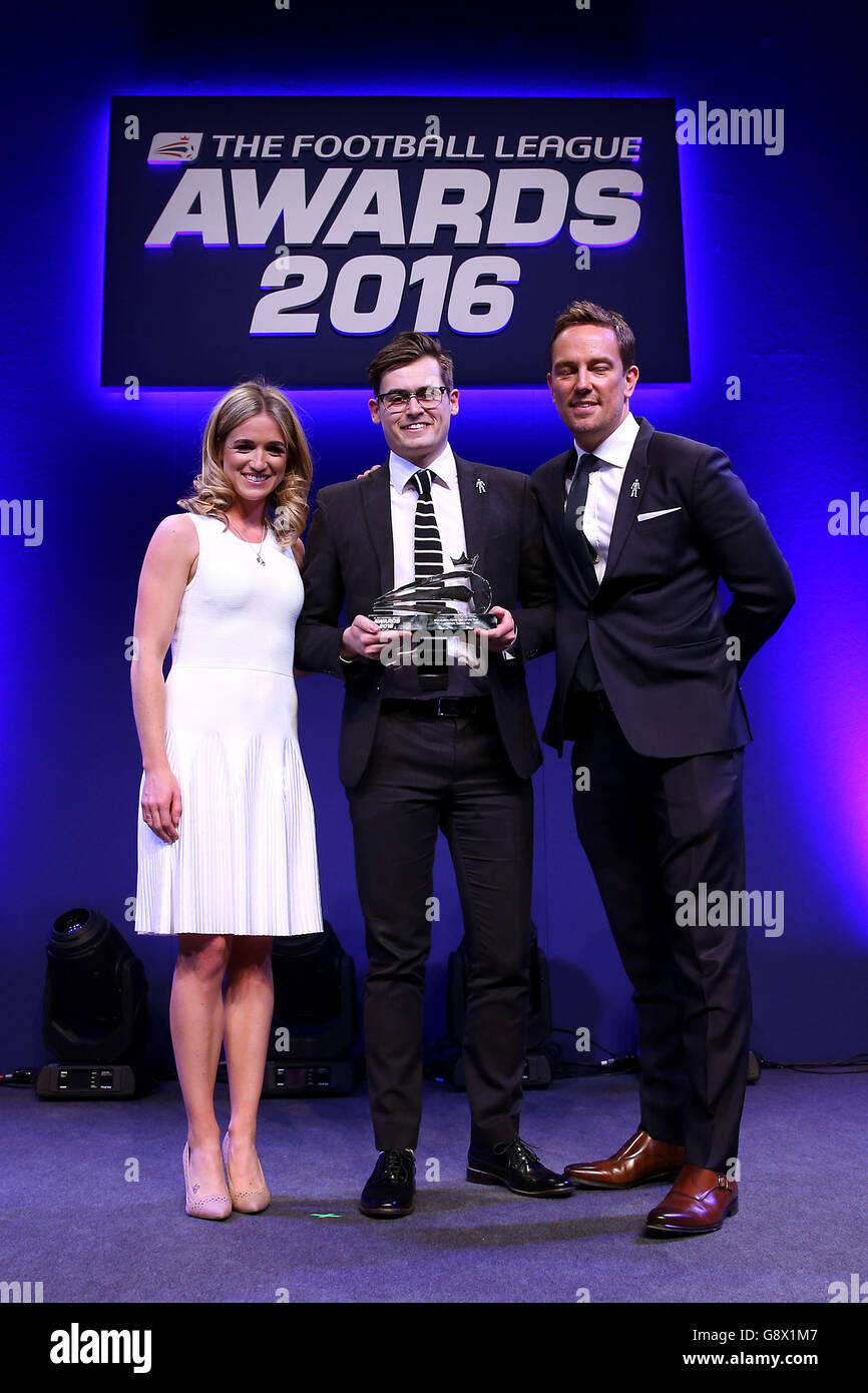 Fulham FC's Senior Marketing Executive, Jack Burrows, receives the ...
