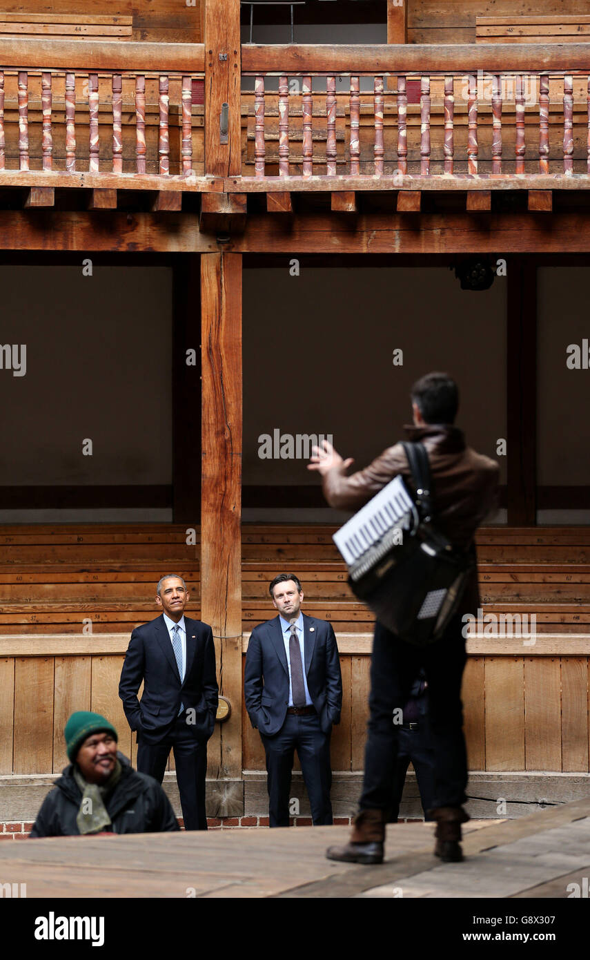 US President Barack Obama watches a performance during a visit to the ...