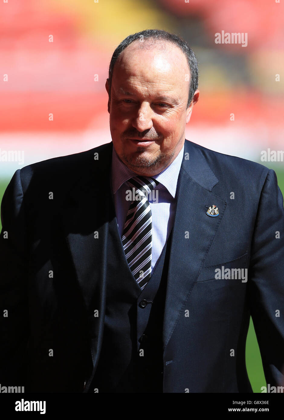 Newcastle United manager Rafael Benitez arrives for the Barclays ...