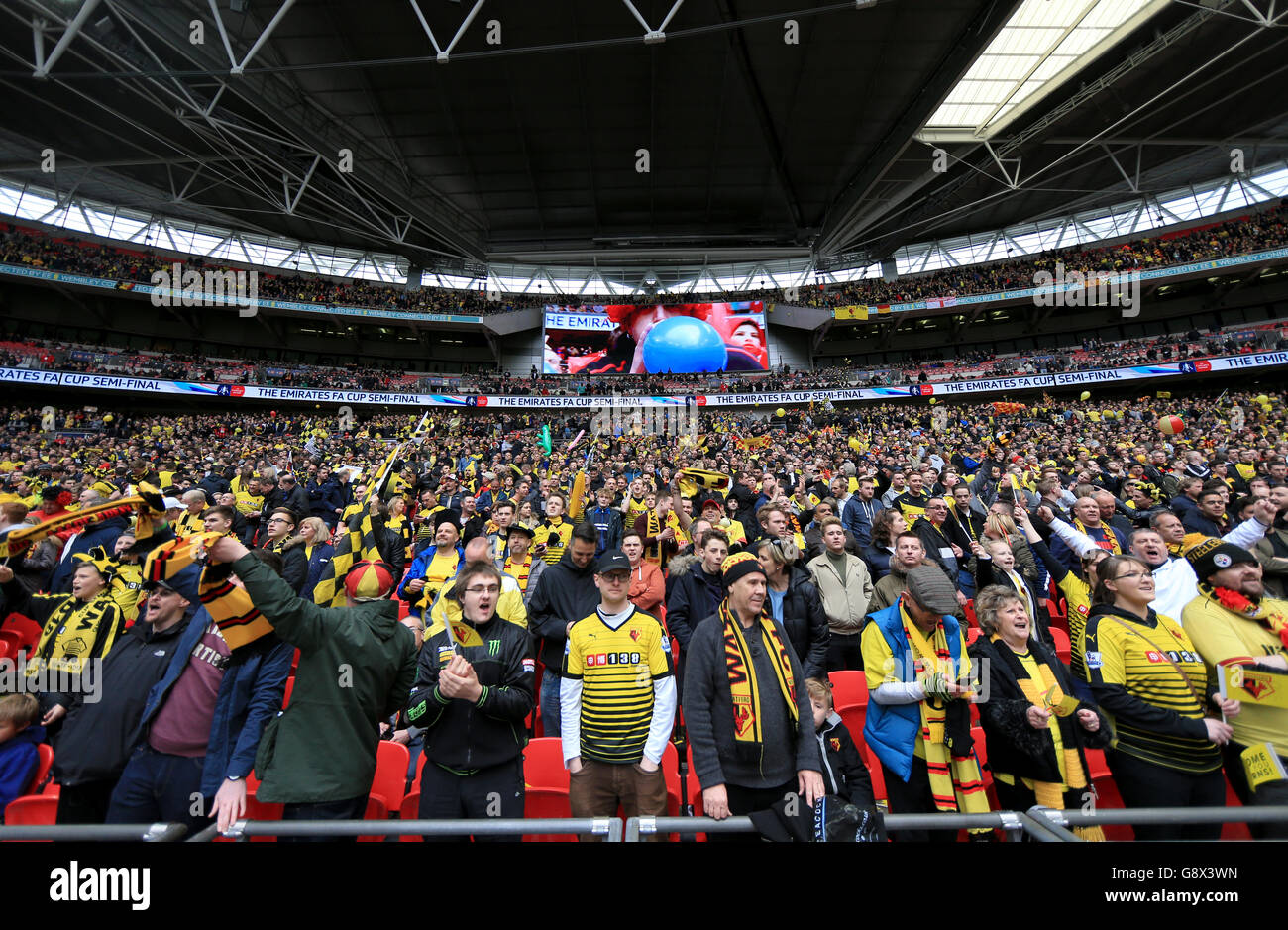 Watford fans wembley final hi-res stock photography and images - Alamy