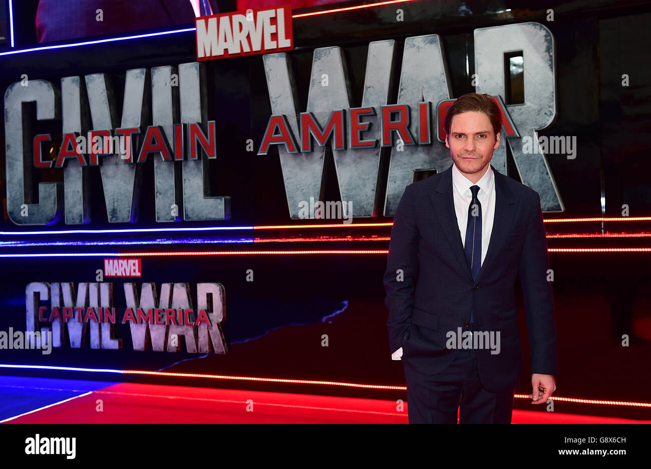Daniel Bruhl attending the Captain America: Civil War European Premiere ...