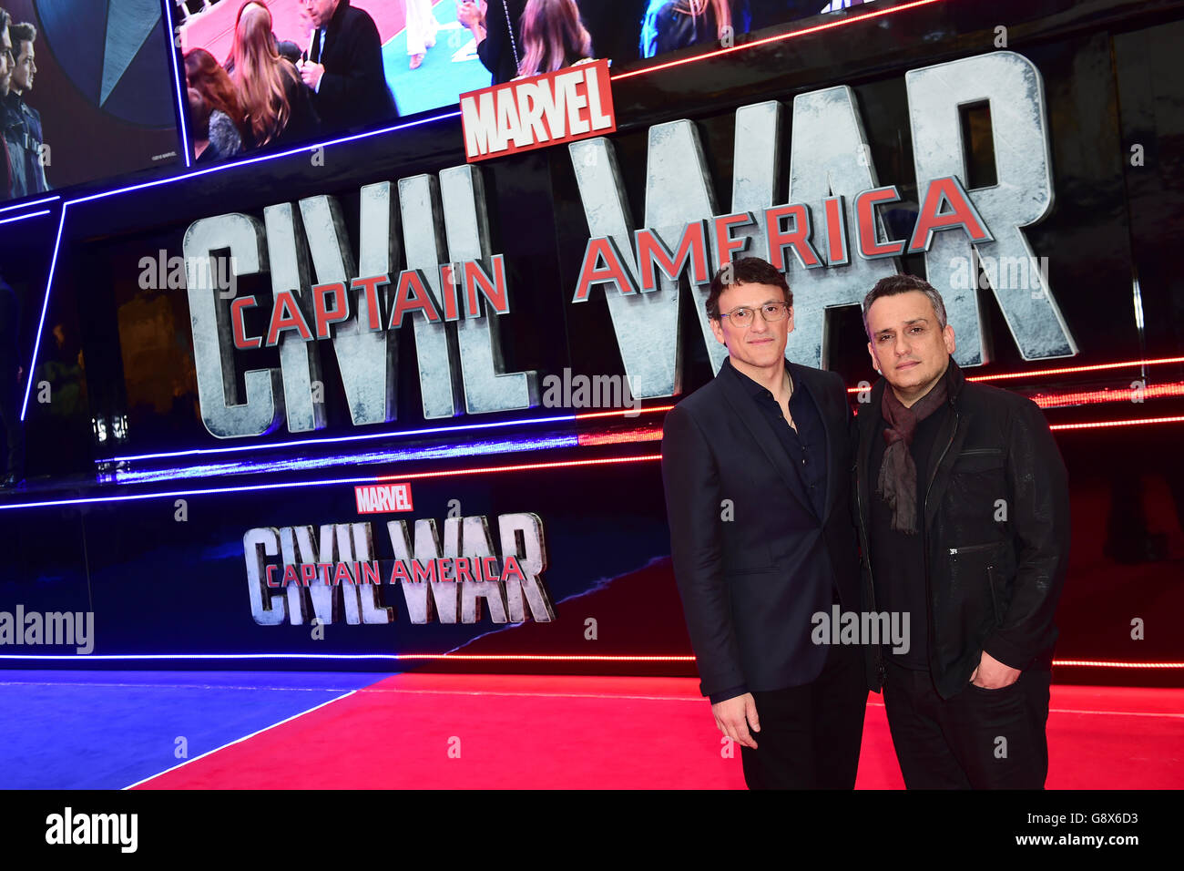 Joe russo and anthony russo attending the captain america hi-res stock ...