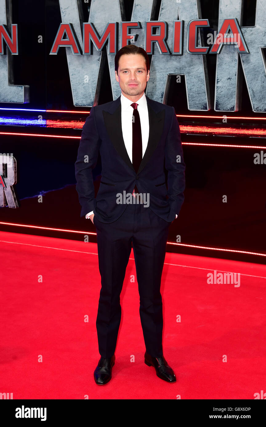 Sebastian stan attending premiere captain america hi-res stock ...