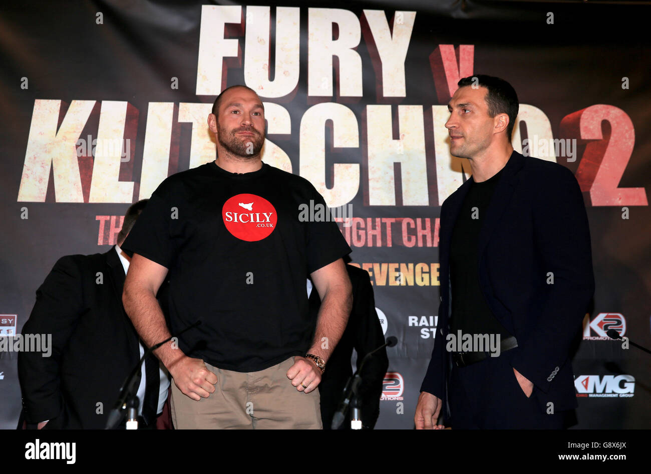 Tyson Fury and Wladimir Klitschko Press Conference - Manchester Arena ...