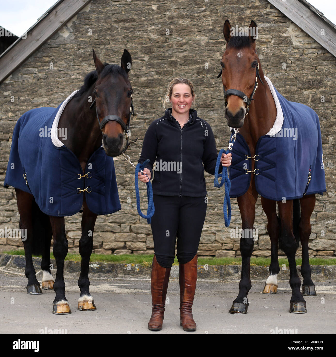 Eventer Kitty King with her horse Ceylor LAN (right) and Persimmon ...