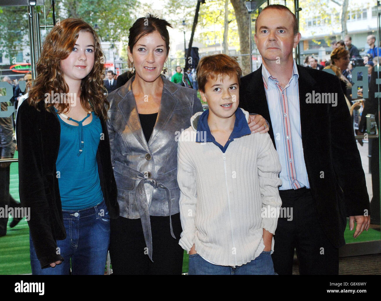 Ian Hislop with wife Victoria and children, William and Emily, arrive ...