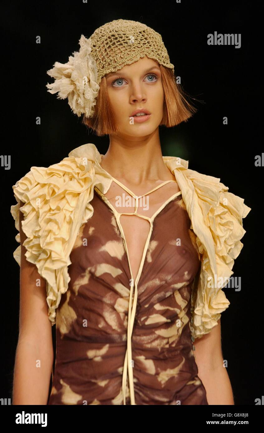 London Fashion Week - BFC tent Stock Photo - Alamy