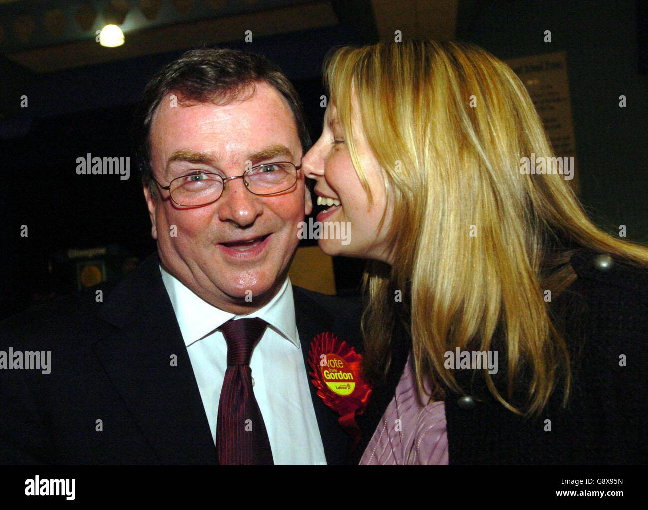 Labours charlie gordon gets kiss wife emma winning cathcart by election ...