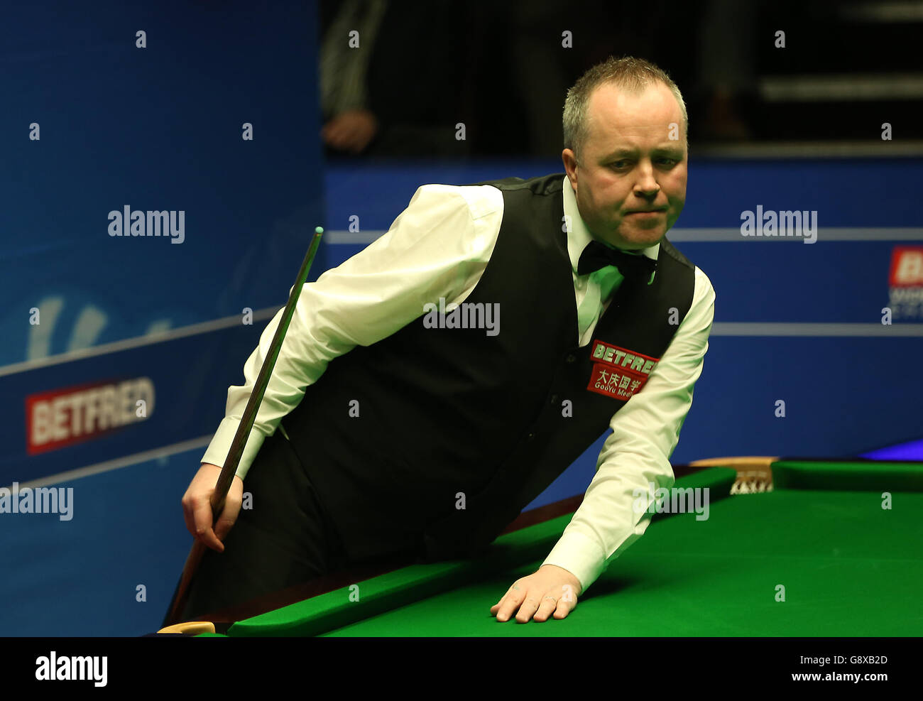 John Higgins in action against Ricky Walden during day ten of the ...