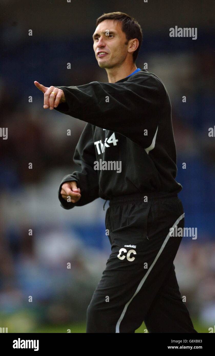 Bury's care taker manager Chris Casper shouts on his team against ...