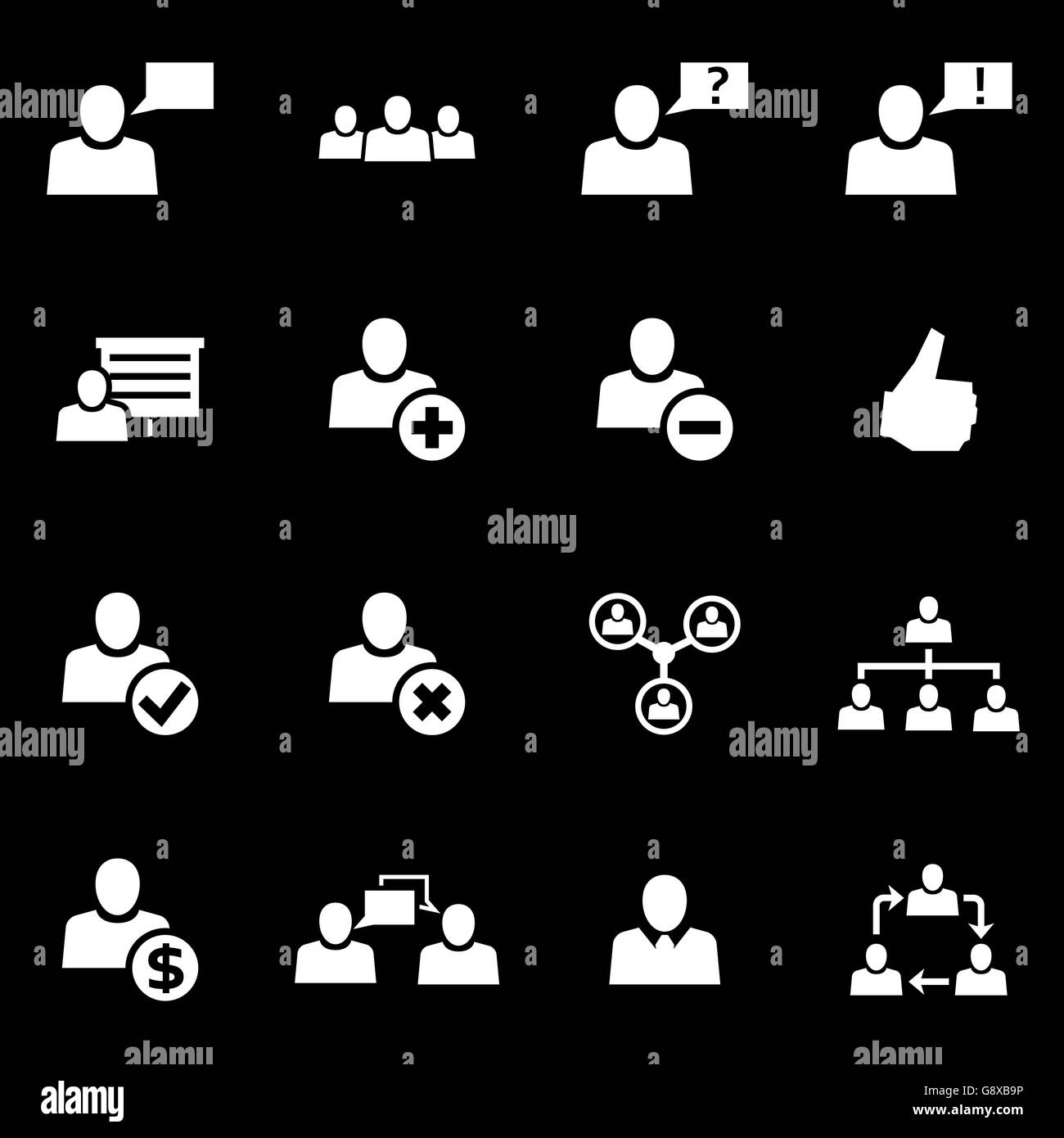 Vector white office people icon set Stock Vector Image & Art - Alamy