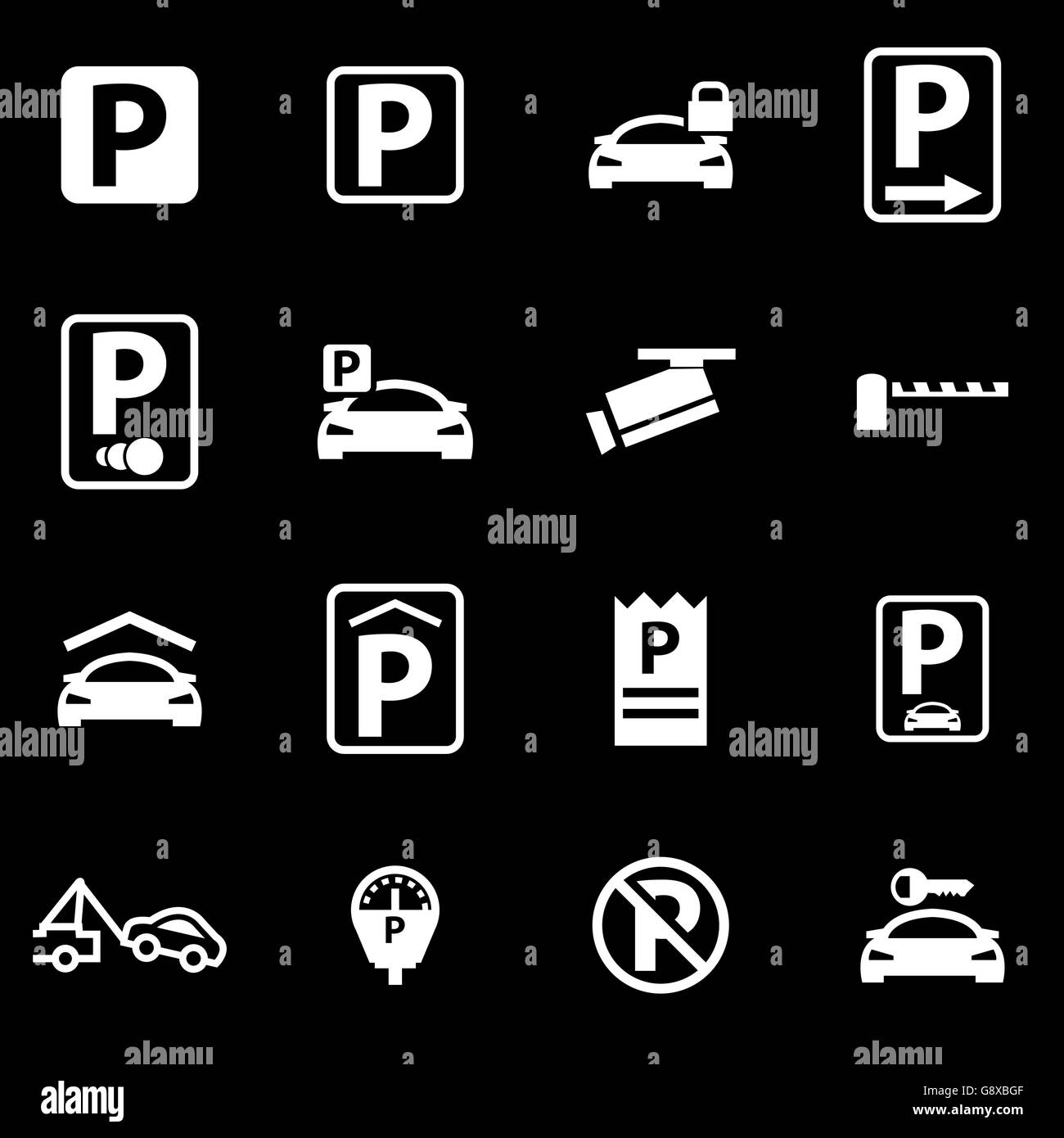 Car parking symbol Black and White Stock Photos & Images - Alamy