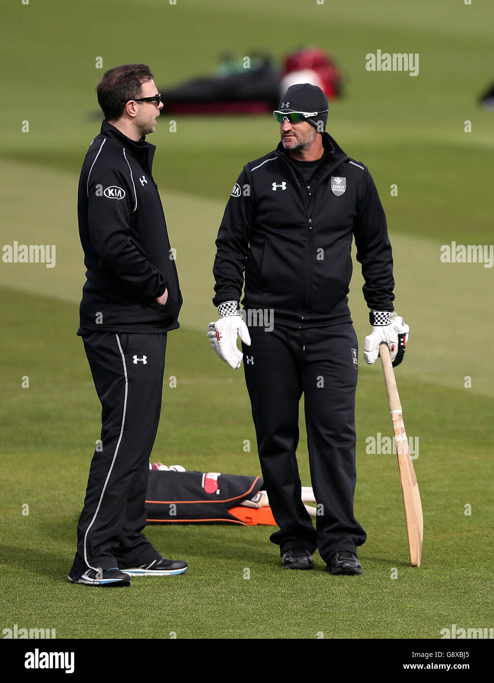 Surrey Head Coach Michael di Venuto (right) and Physiotherapist Alex ...