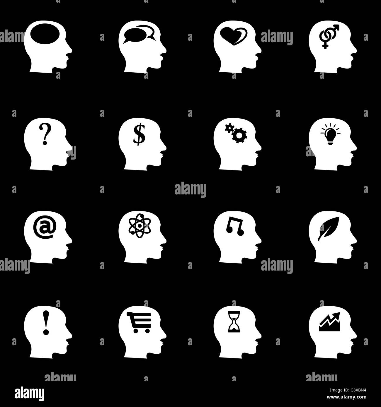 Vector white thoughts icon set Stock Vector Image & Art - Alamy