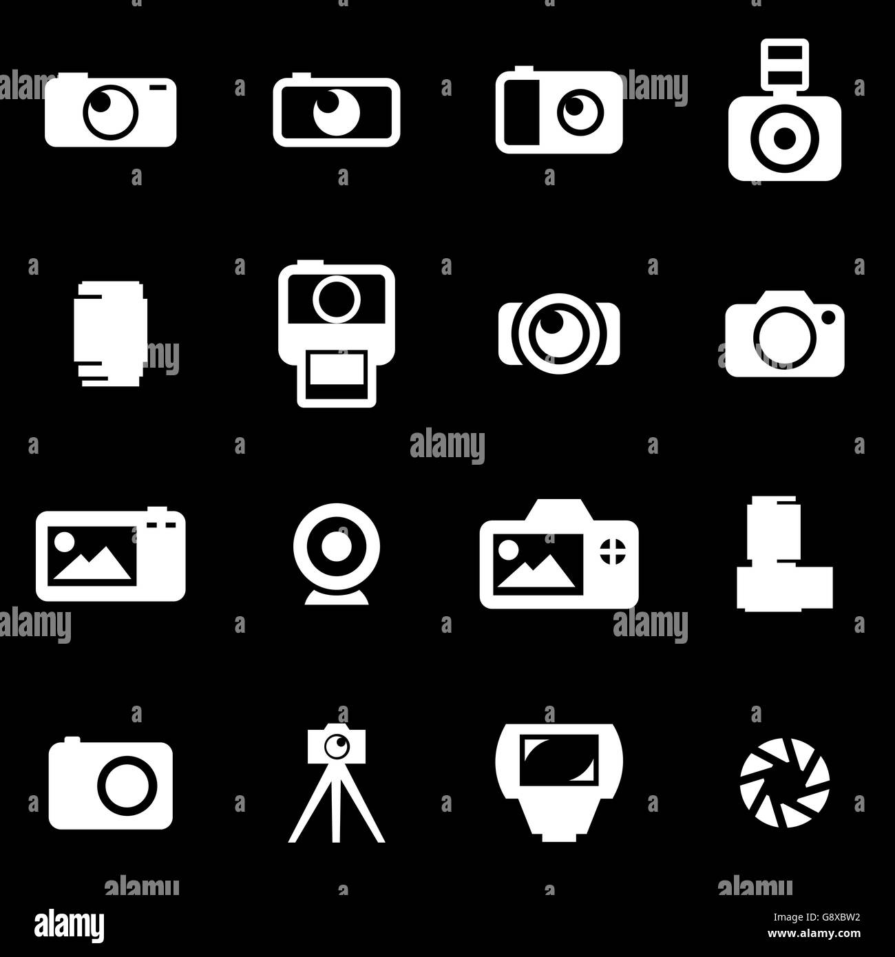 Vector black camera icon set Stock Vector Image & Art - Alamy